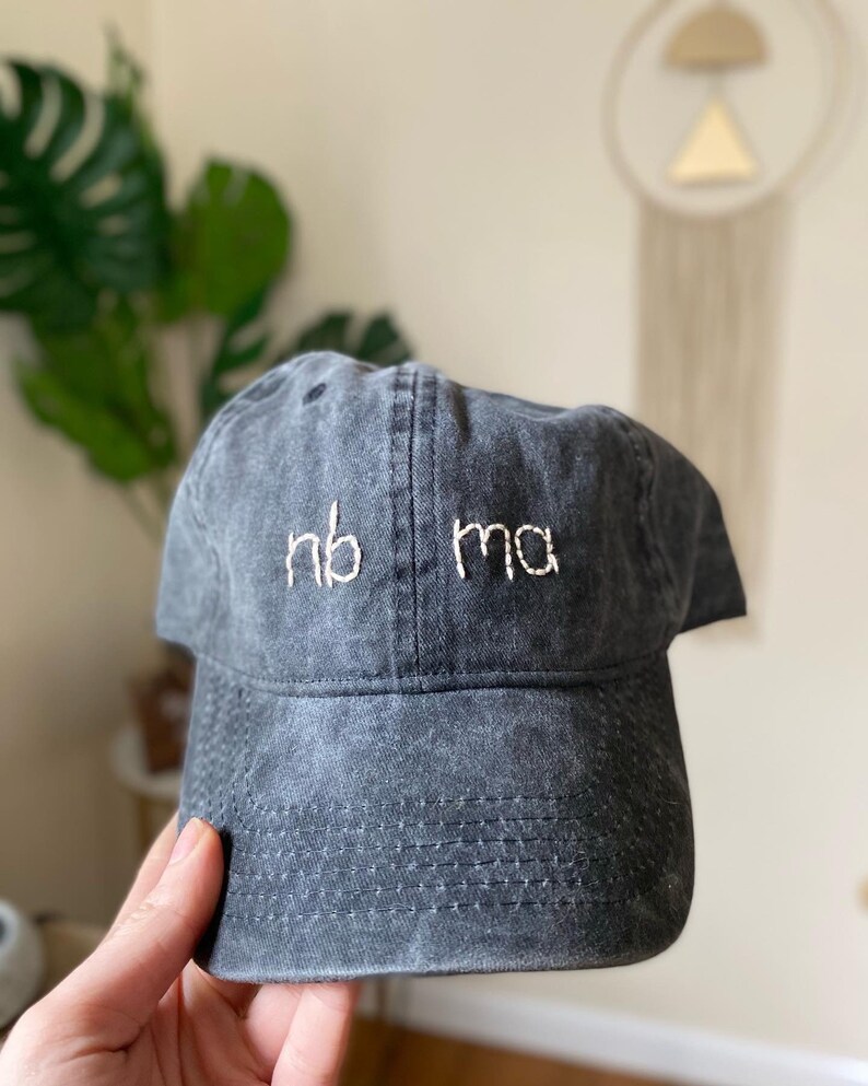 Custom Hand Embroidered Washed Baseball Hat - Etsy