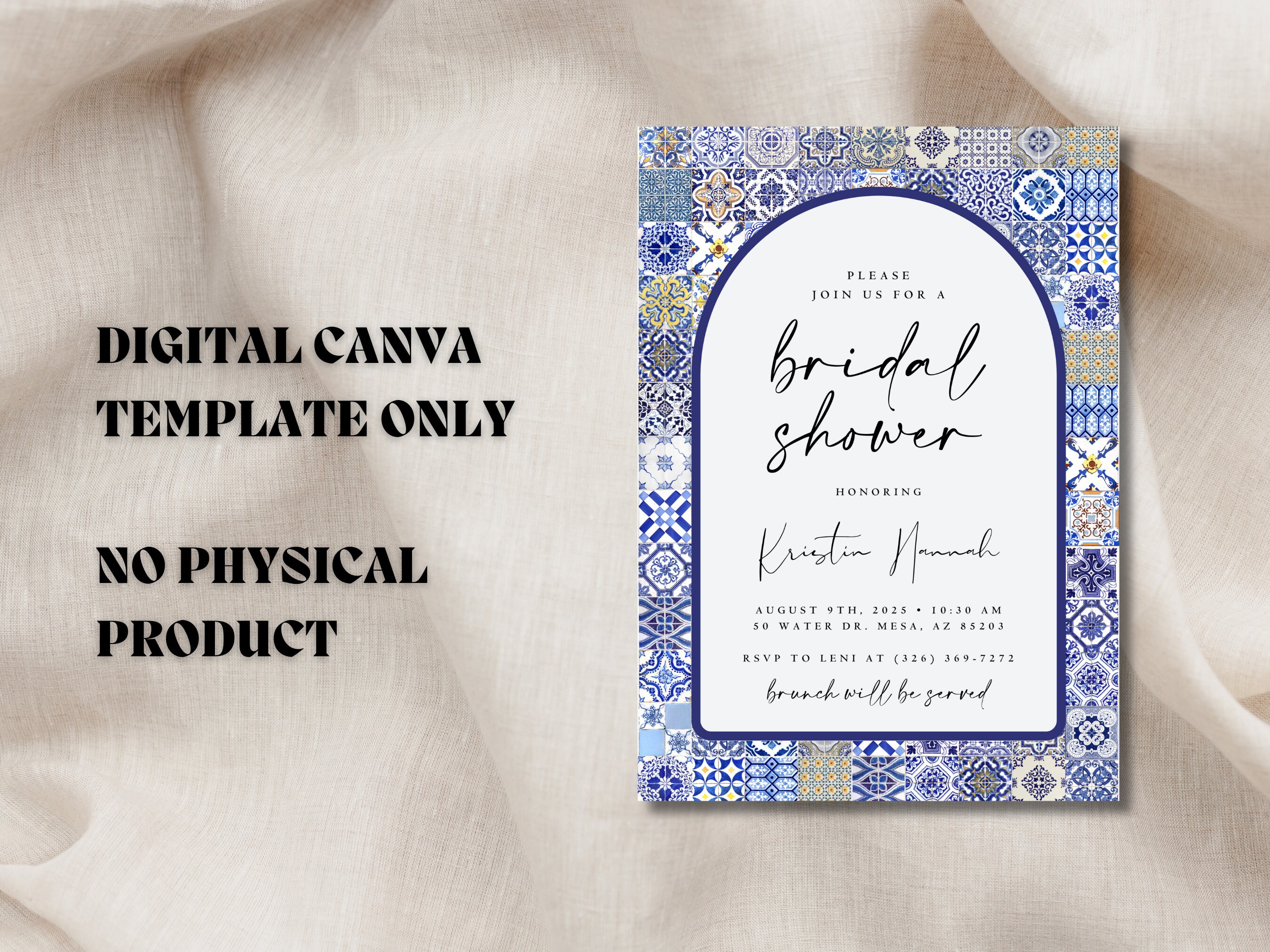 POSITANO | Mediterranean Bridal Shower Invitation for Summer Wedding ...