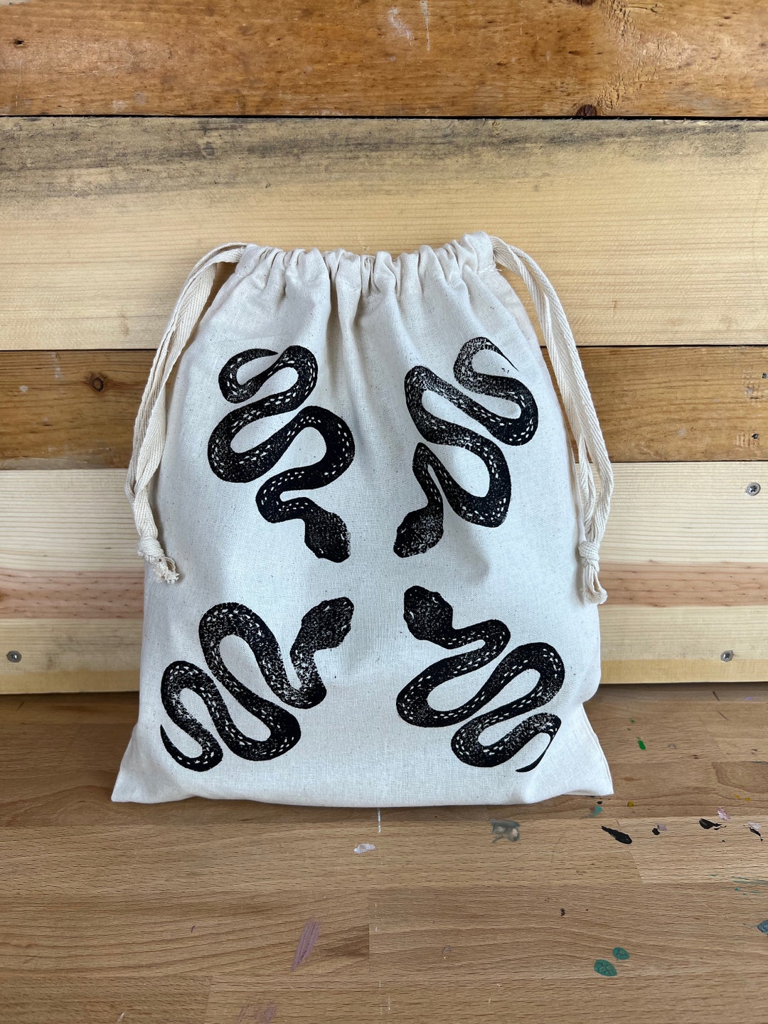 Multi Snake Pull String Pouch Med - Etsy