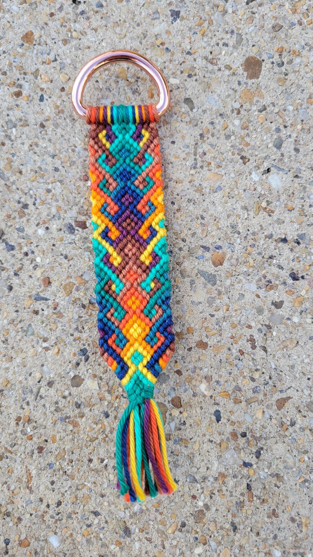 Geometric Keychain, Rustic Sunset - Etsy