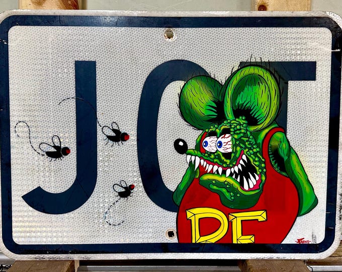 Rat Fink Painted Street Sign - Etsy