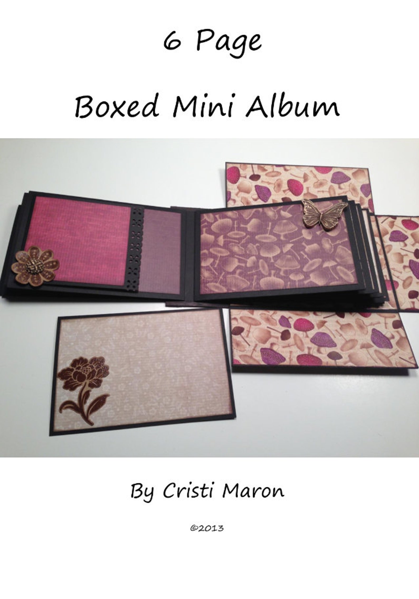 6 Page Boxed Mini Album With Video Tutorials - Etsy