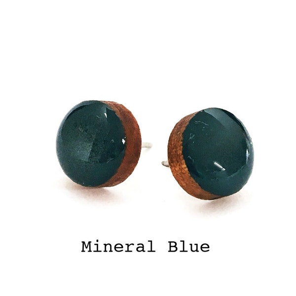 Blue Stud Earrings - Etsy