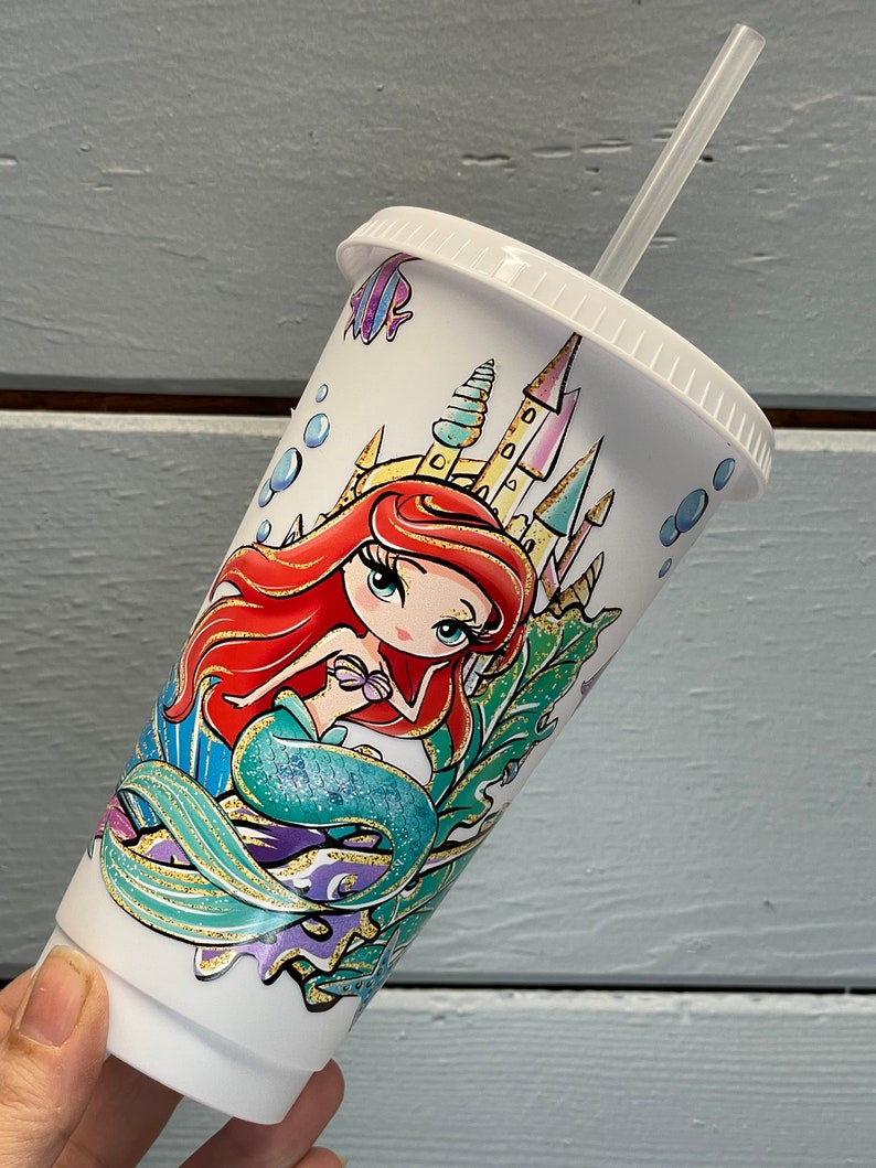 Printed Vinyl, 24 Oz Tumbler, Princess Cups, Mermaid Tumbler, Magic ...