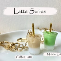 Matcha Sakura Latte Bag Charm - Etsy