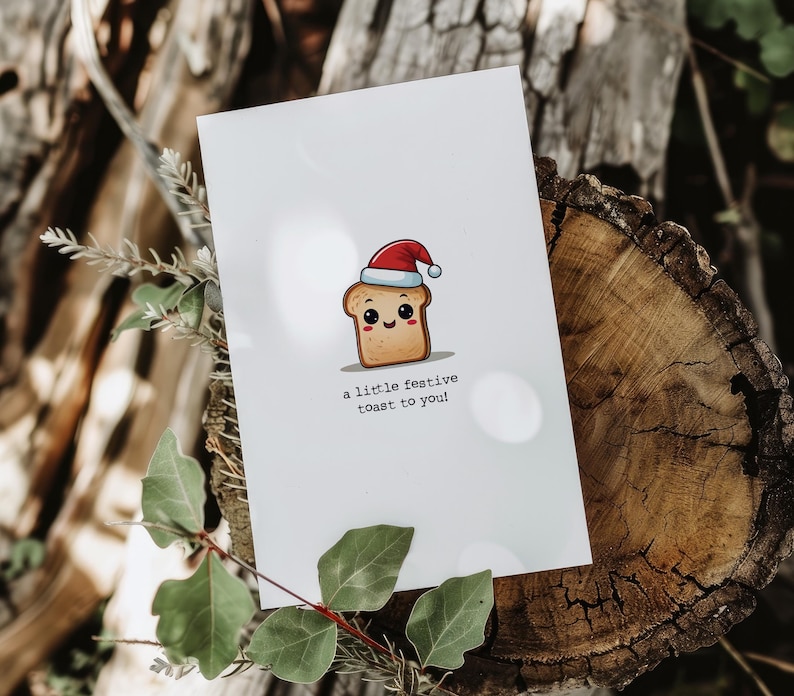 A Little Festive Toast to You! / Christmas Card - Etsy