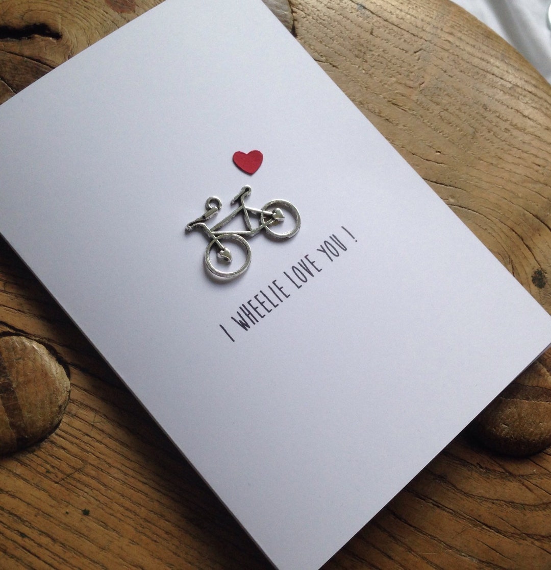 I Wheelie Love You Card - Cute and Fun for Bike / Bicycle Lovers - Etsy