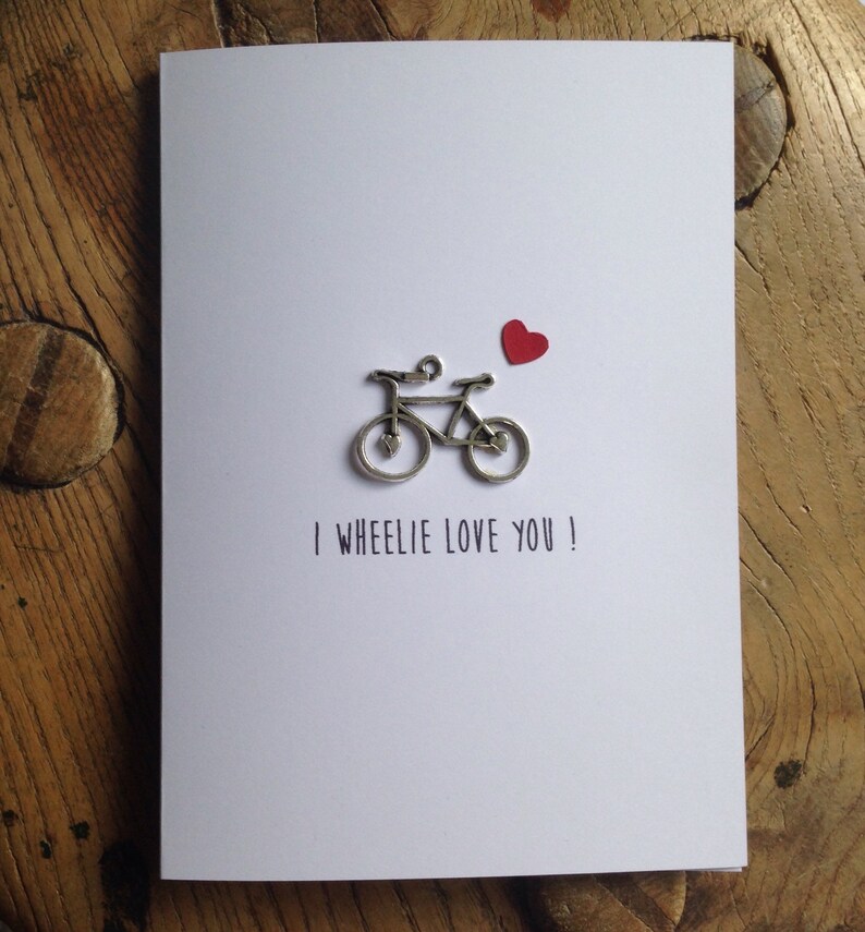 I Wheelie Love You Card - Cute and Fun for Bike / Bicycle Lovers - Etsy UK