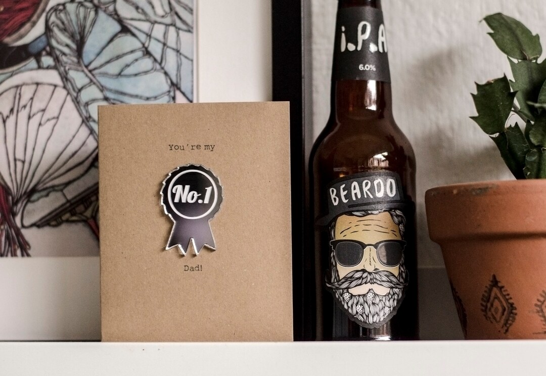 Happy Father's Day / No. 1 Dad Award / Luxury Card for Dad / Daddy ...