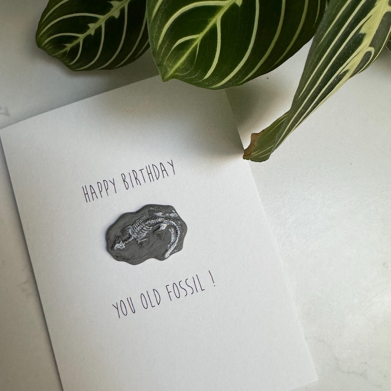 Happy Birthday You Old Fossil / Luxury Card - Etsy