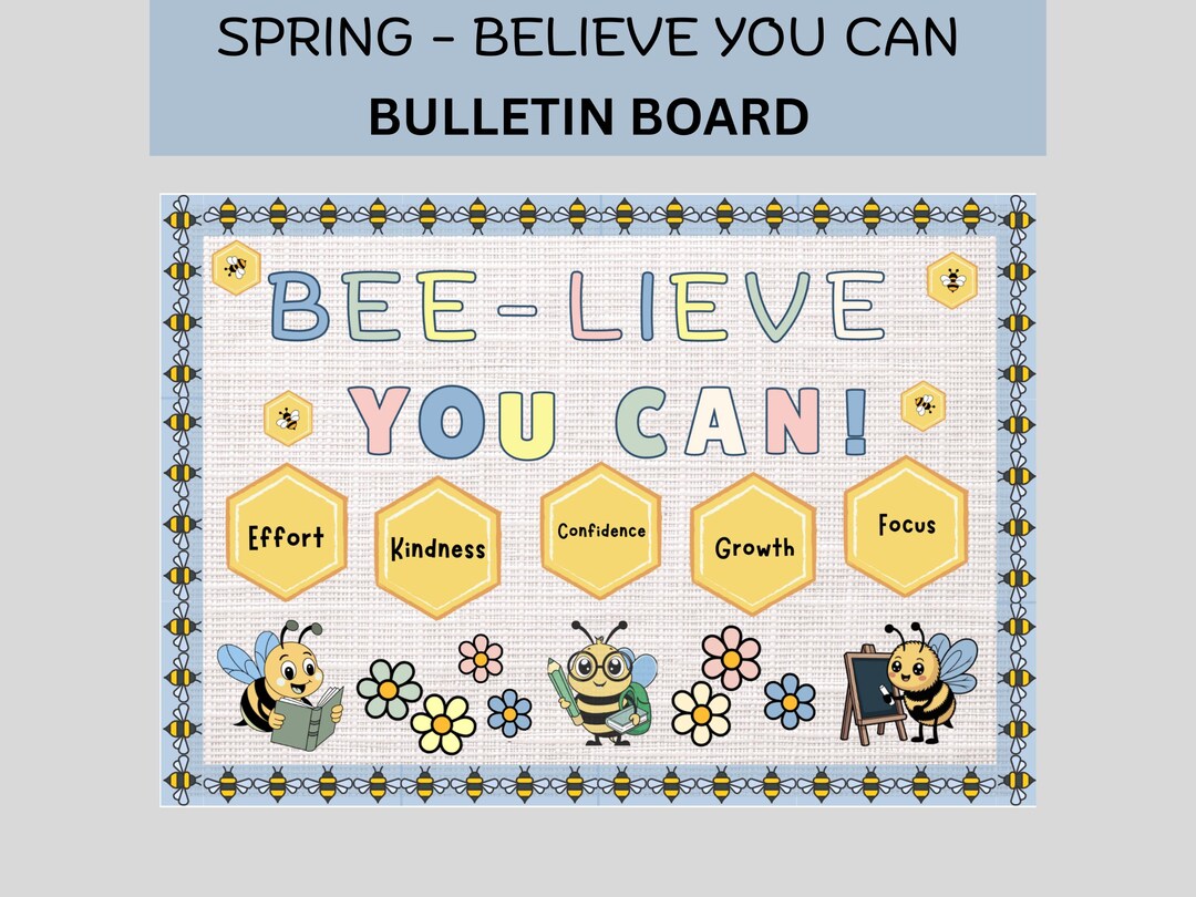 Spring Bulletin Board Bulletin Board Kit, Bee Theme Classroom Decor ...
