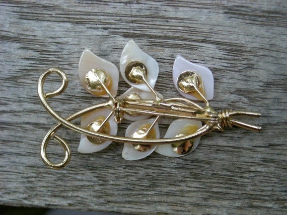 Beautiful Vintage Carved Shell Pin - Gem