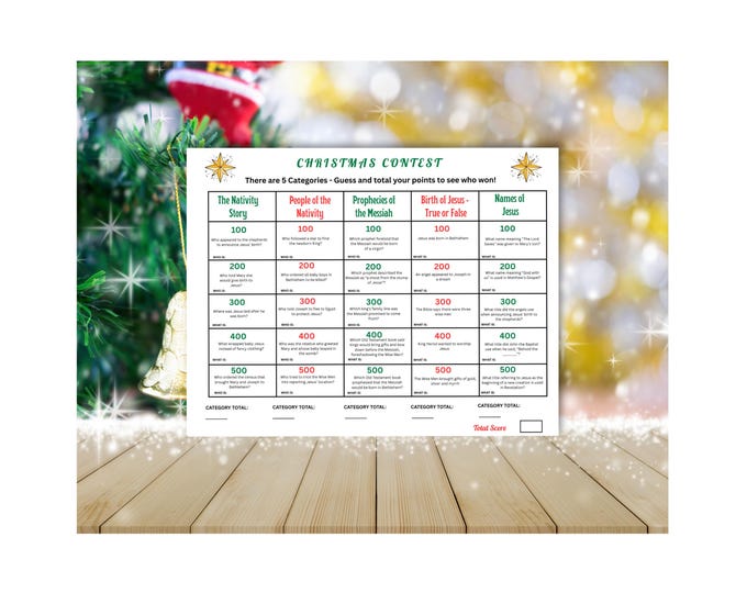 Holiday Trivia Game, Christmas Jeopardy, Holiday Jeopardy Trivia Game ...