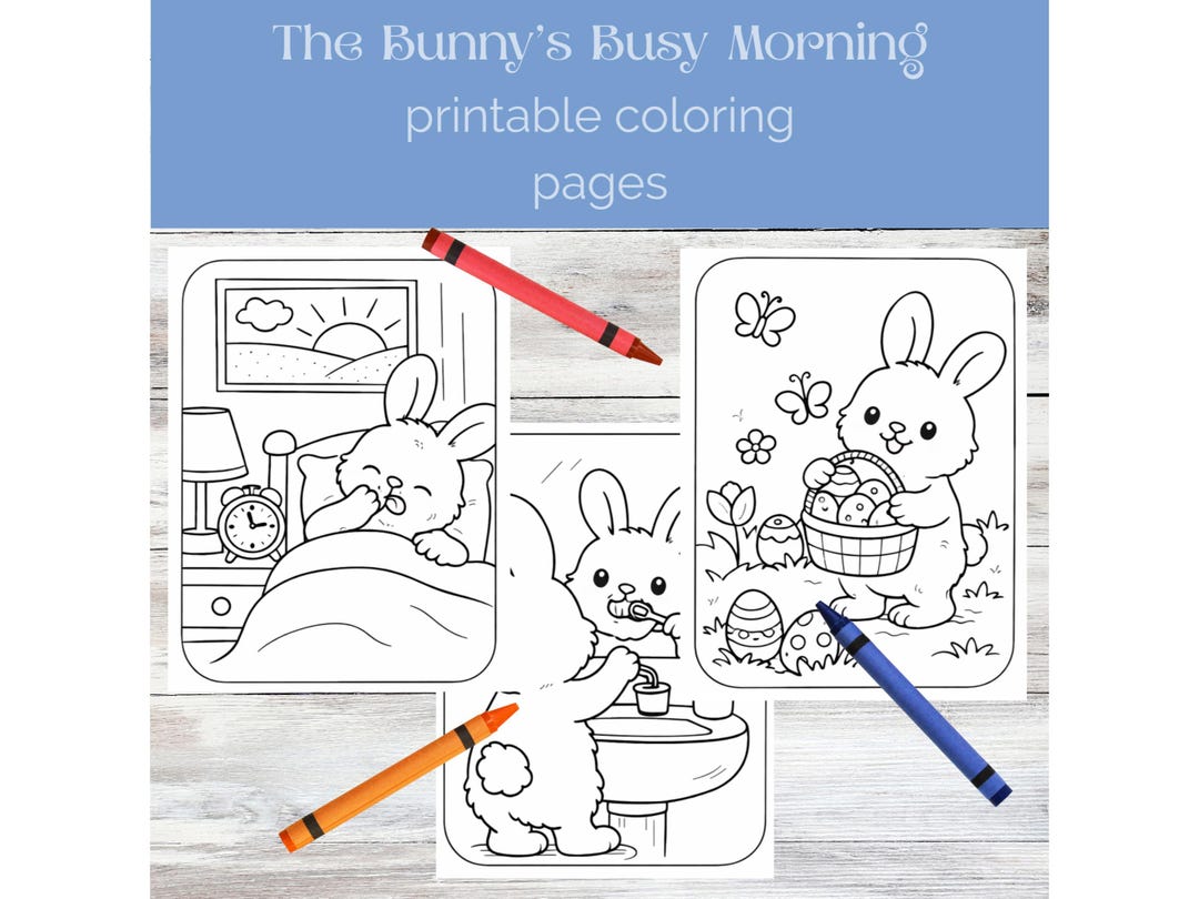 Easter Coloring Pages for Preschool, Easter Bunny Printable, Spring ...