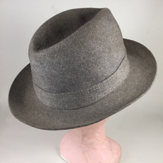 Original Rex 50s Borsalino hat grey, fedora vintage f… - Gem