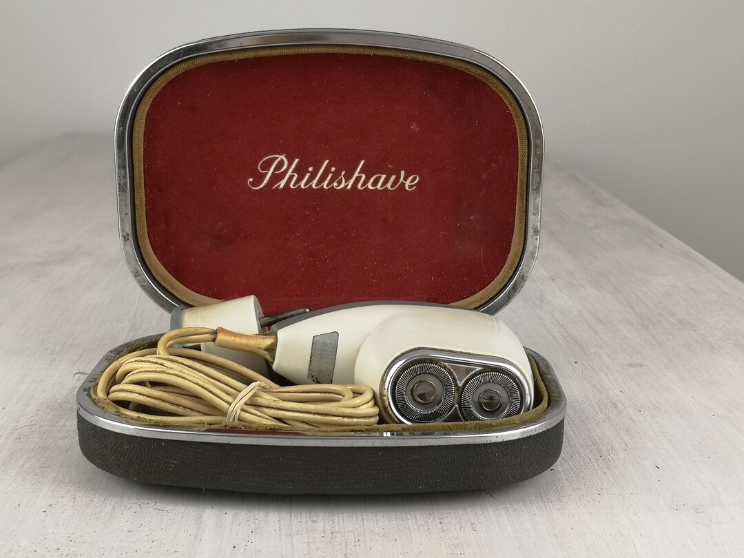 PHILISHAVE Electric Razor Vintage Haute Game PHILIPS Model Man 2 Heads ...