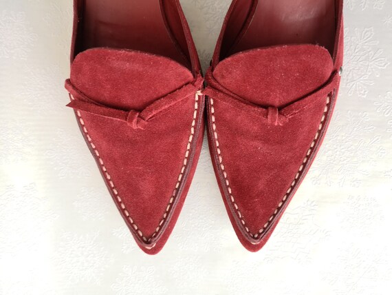 FENDI Strong Red Suede Leather Original Italian vinta… - Gem