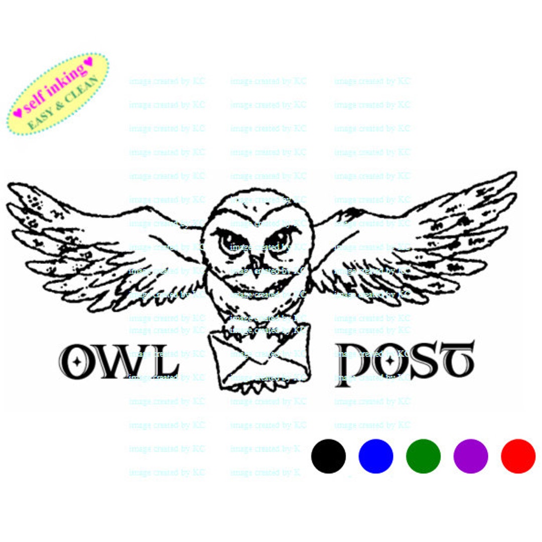 Owl Post Harry Potter Hedwig Owl Post Mail Self Inking Rubber Chop
