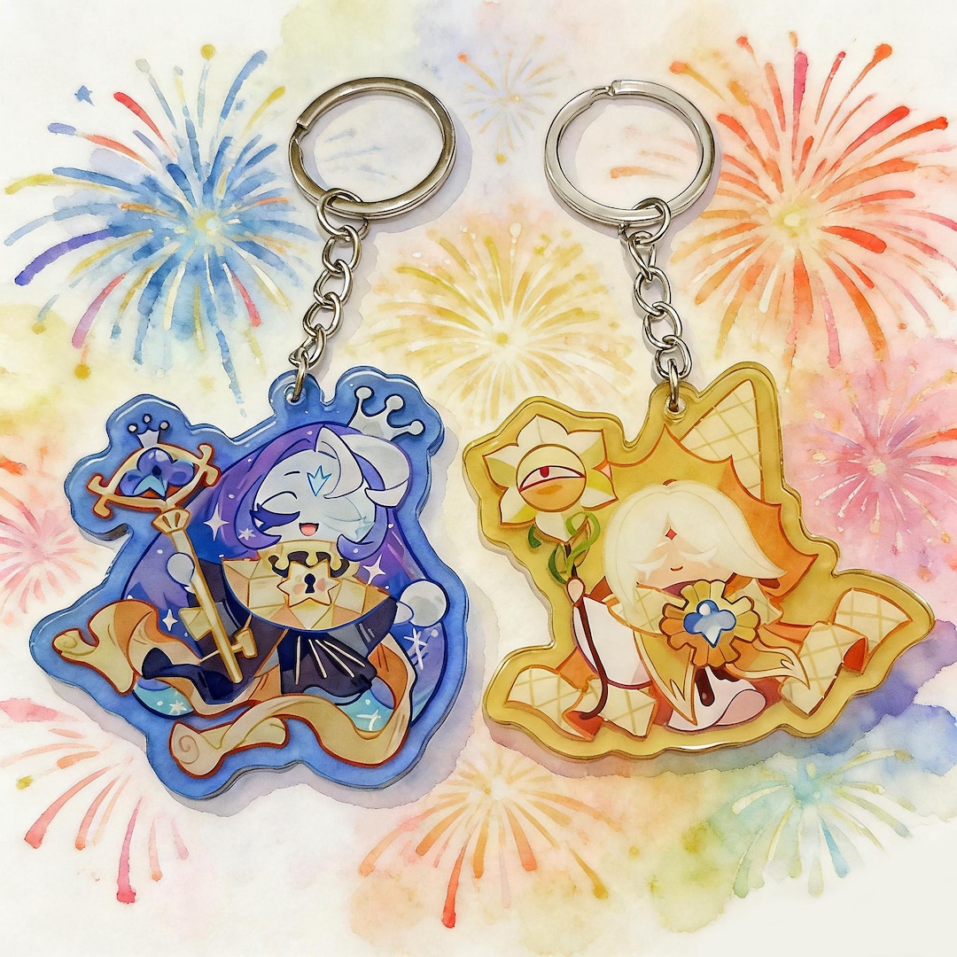Shadow Milk & Pure Vanilla Cookie Acrylic Keychain Charms - Set of 2 - Etsy