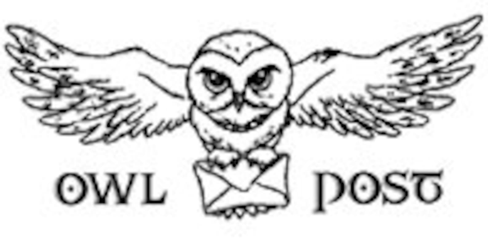Owl Post : Harry Potter Hedwig Owl Post Mail Self-inking Rubber Chop ...