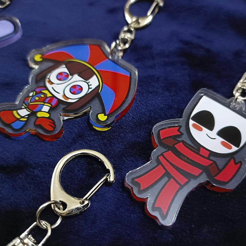 The Amazing Digital Circus Keychain Set (3 / 7 Pcs) TADC Acrylic Bag ...