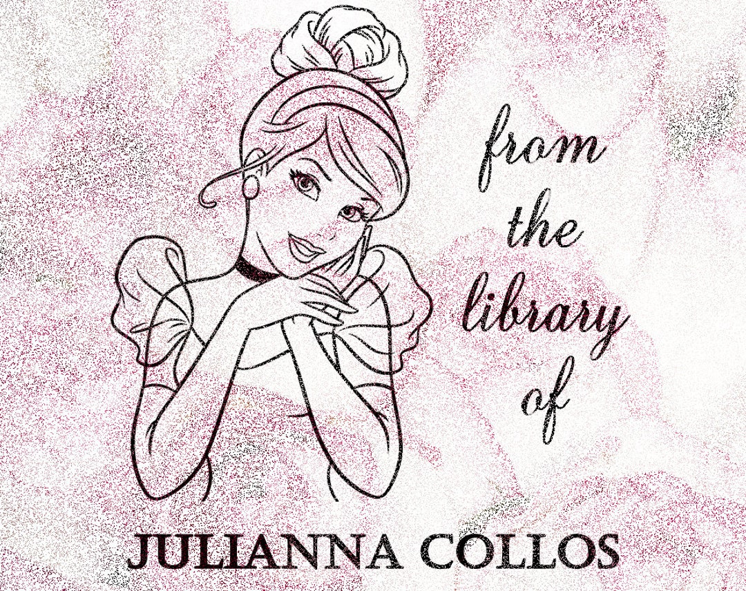 Cinderella Ex-libris Stamp | Book Stamp | Disney Princess | Ariel ...
