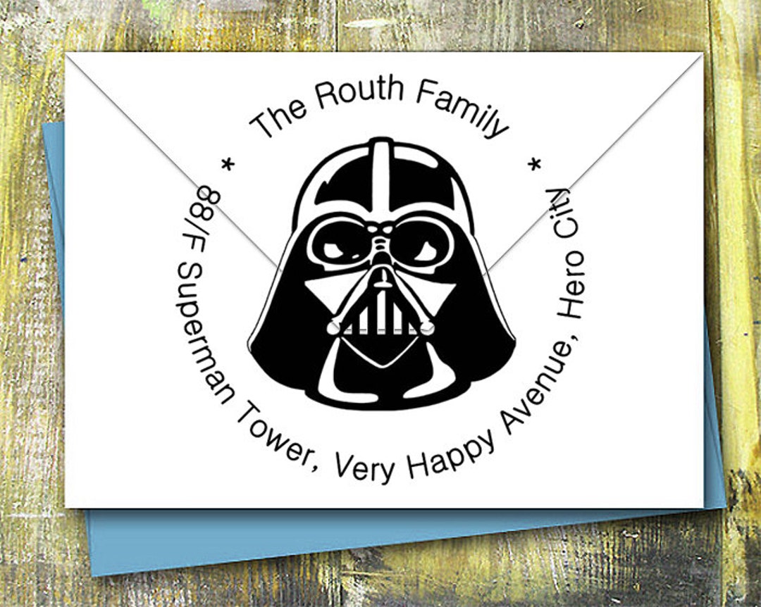 Darth Vader Rubber Stamp or Self-inking Stamp Custom Personalzied for ...