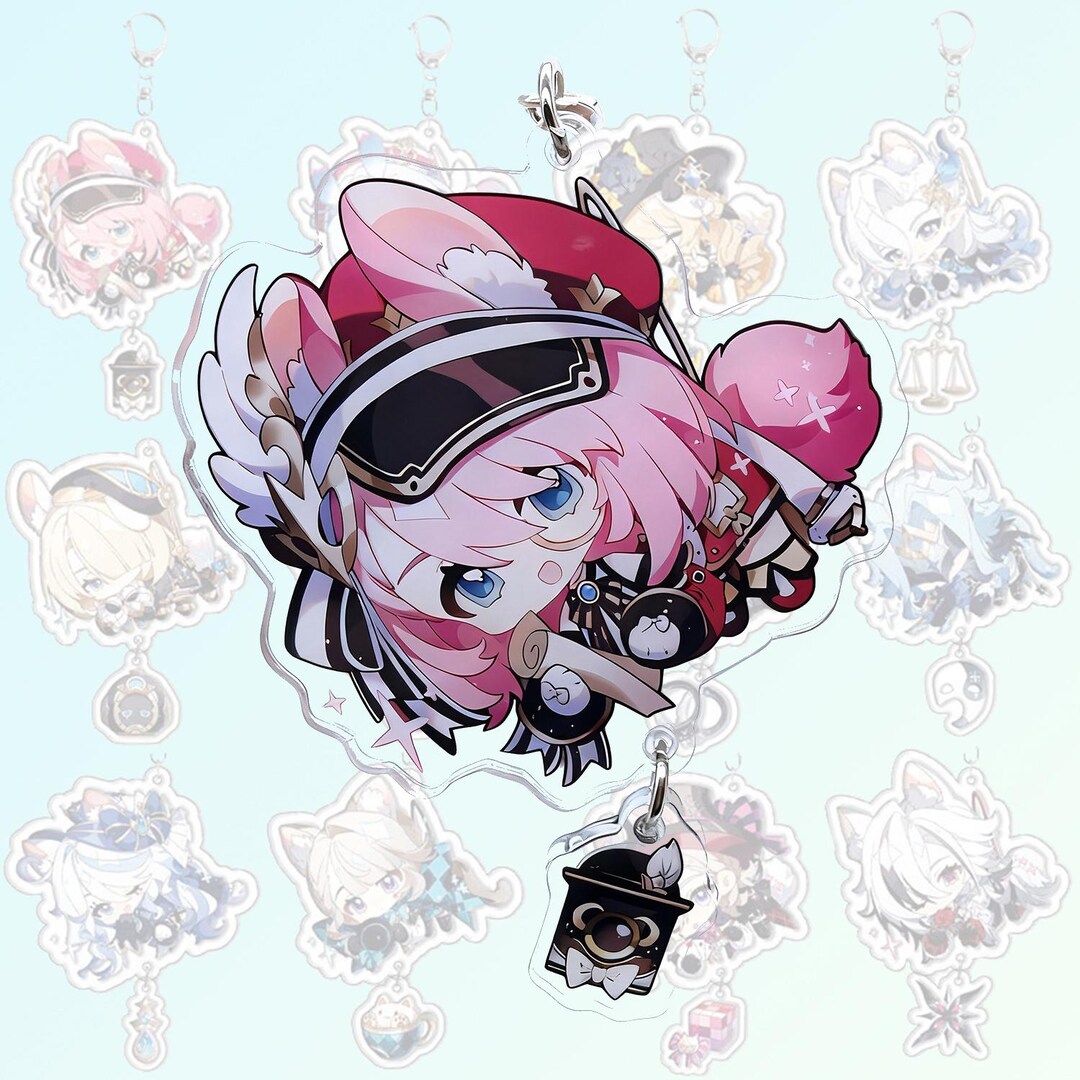 Genshin Keychain ( SET OF 2 ) , Charlotte Sigewinne Neuvillette Lynette ...