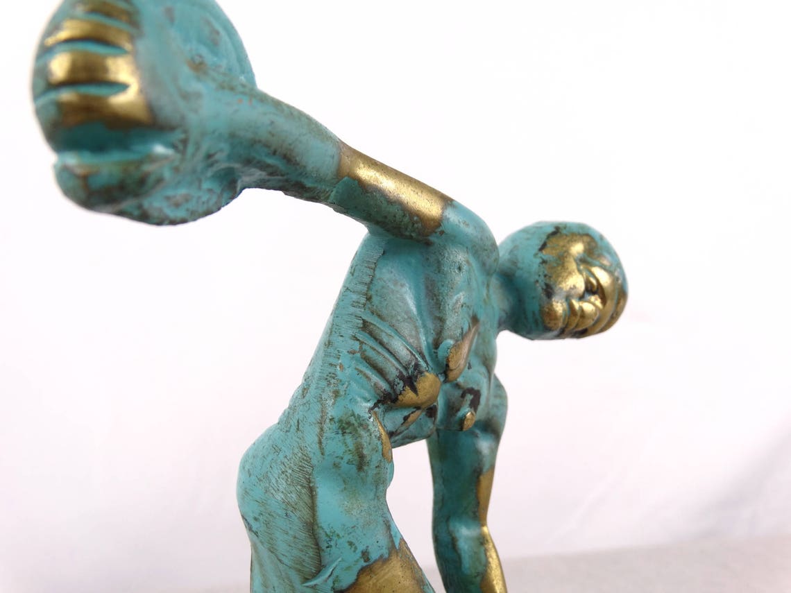 Museum Replica, Discobolus, Discus Thrower, Greek Bronze Statue, Greek ...
