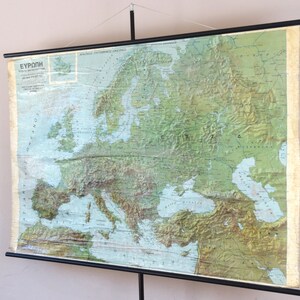 European Chart, Geography School Chart, Classroom Chart of Europe ...