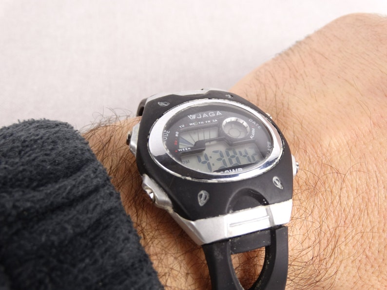 Vintage Jaga 30WR Digital Watch, Vintage Jaga Watch, Wrist Watch, Sport ...