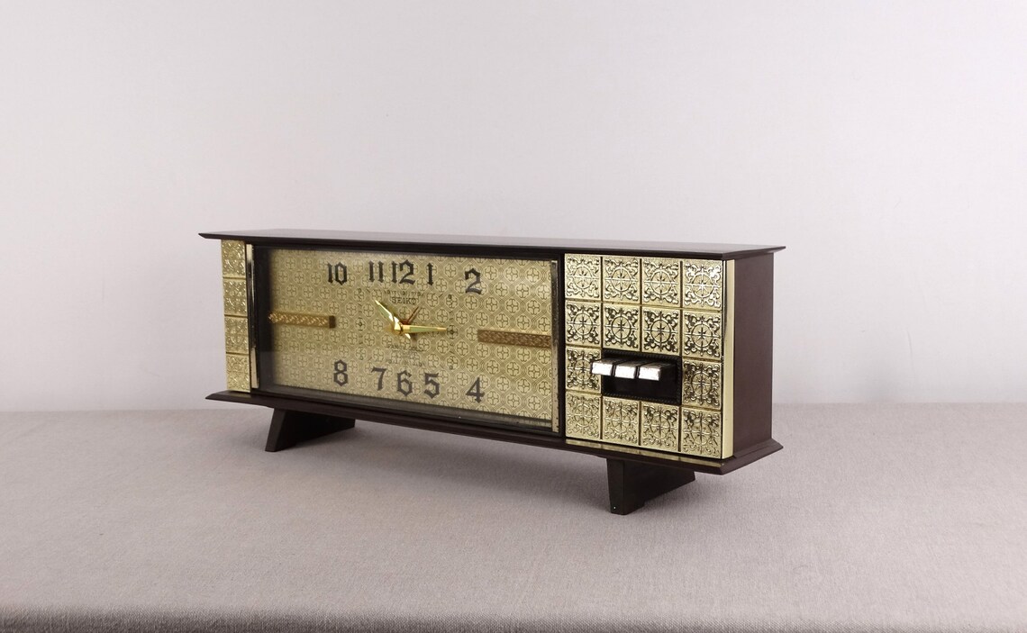Seiko Fancy Gold Music Bell Working Table Clock Desk Alarm - Etsy