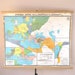 World Atlas Map Geography School Map Canvas Chart Pull Down - Etsy