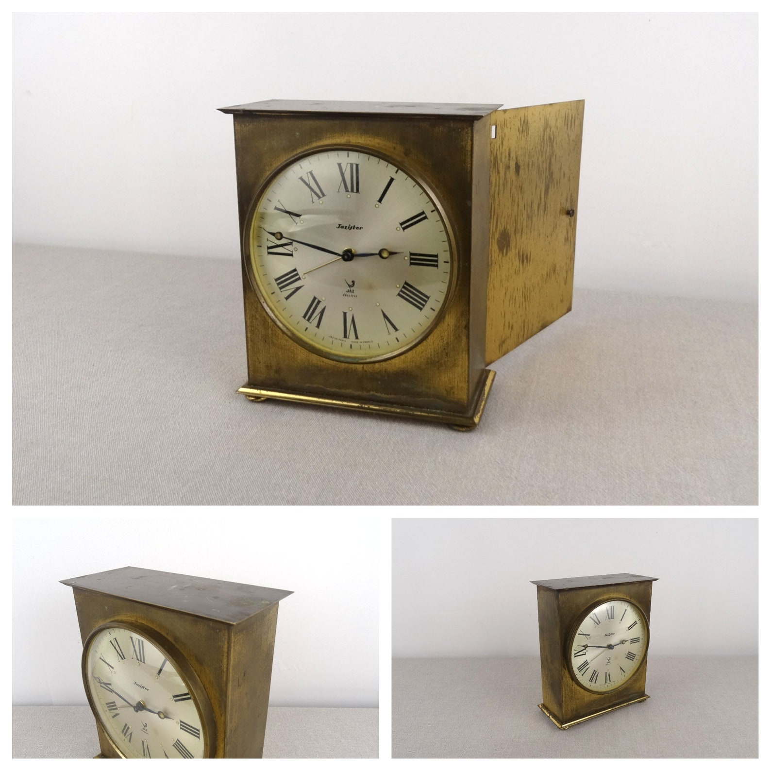 Brass Jazistor Table Clock Jaz Electric Clock Brass Clock - Etsy