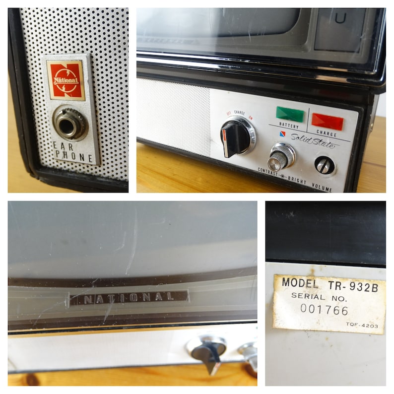 1970, National TR 932B TV for Parts, Retro Television, National Solid ...