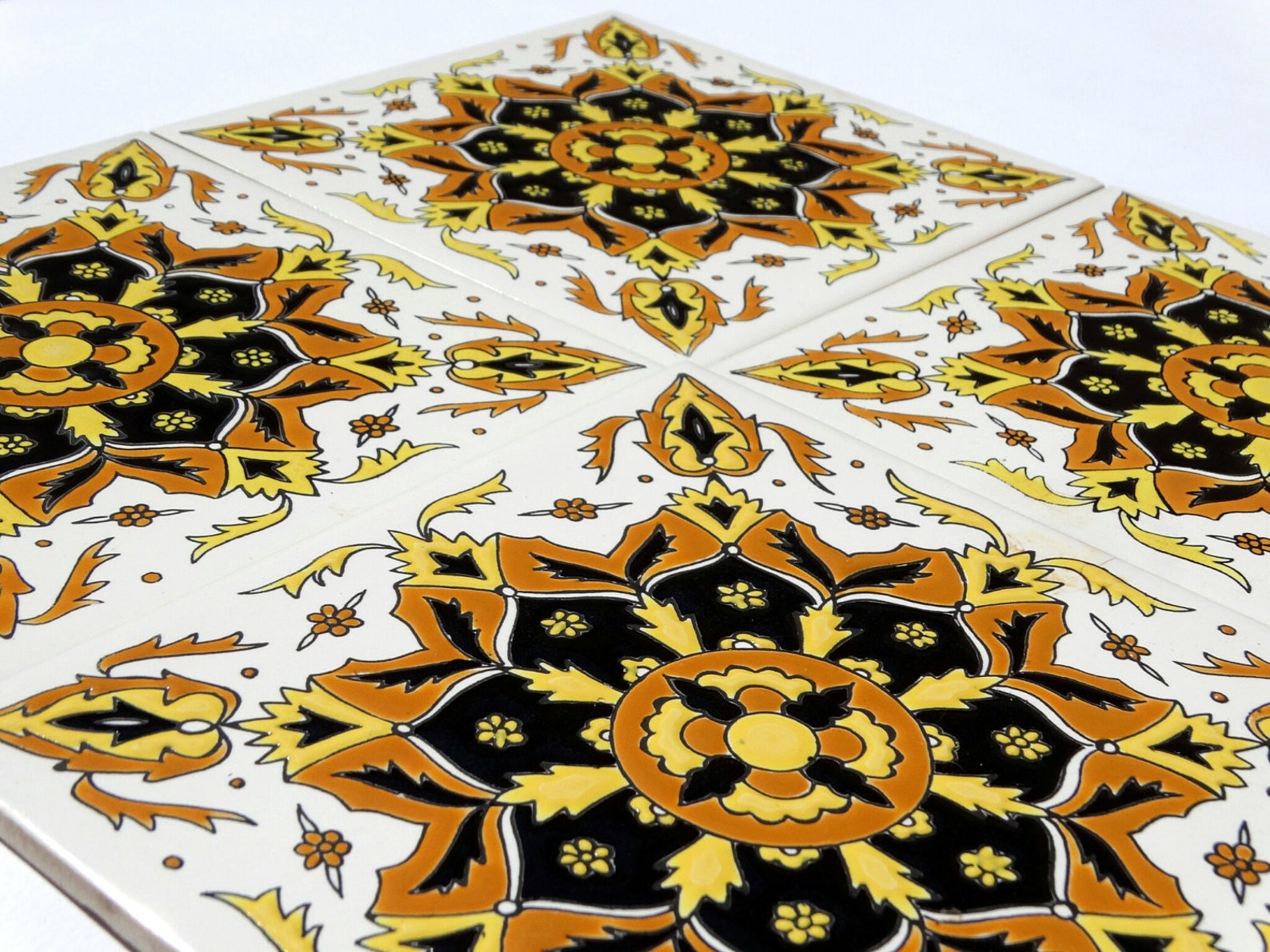 Ceramic Sticker Tiles Ceramic Tiles Ceramic Wall Art Yellow | Etsy