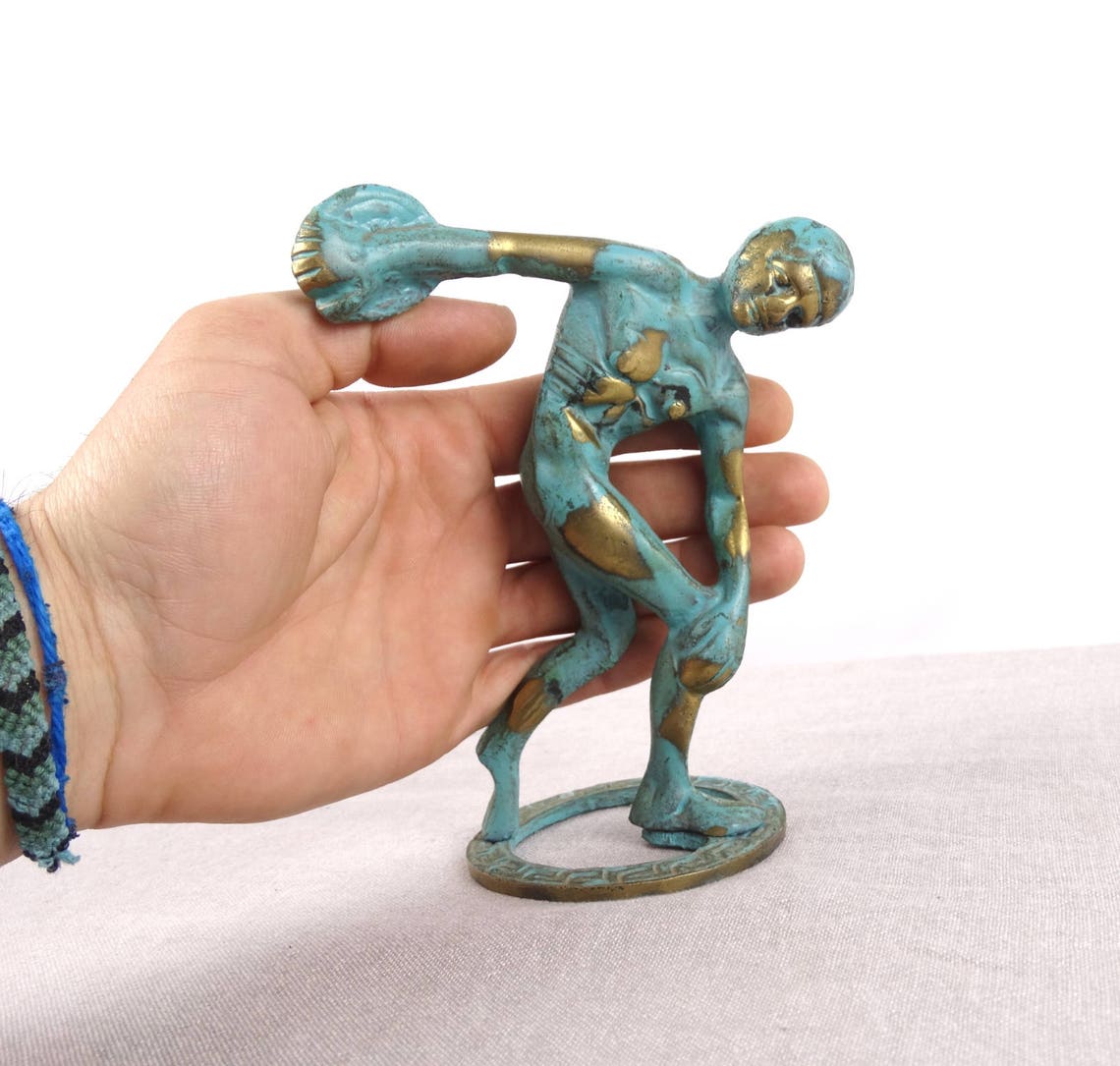 Museum Replica, Discobolus, Discus Thrower, Greek Bronze Statue, Greek ...