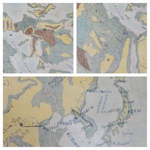 School Chart of Asia, Geography Classroom Chart, Asia Chart, Pull Down ...