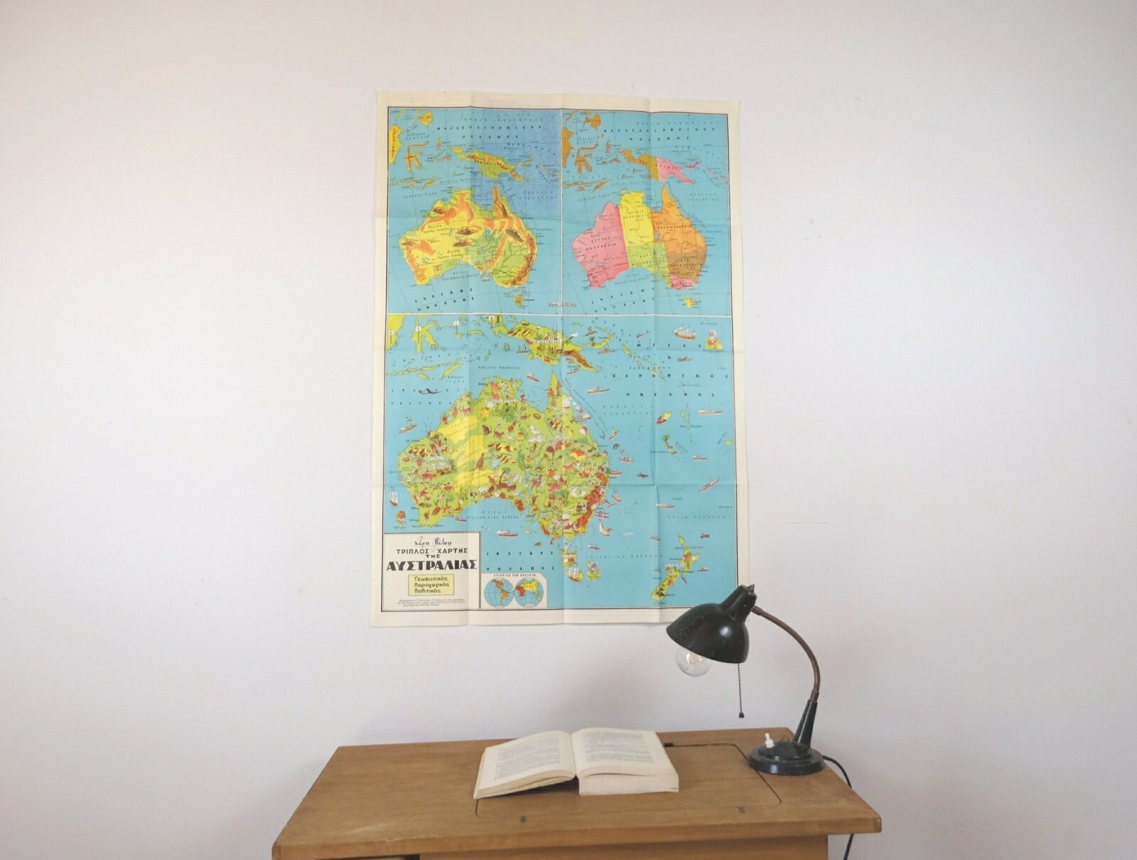 Australian Poster Chart, Chart of Australia, Old Poster, New Zealand ...