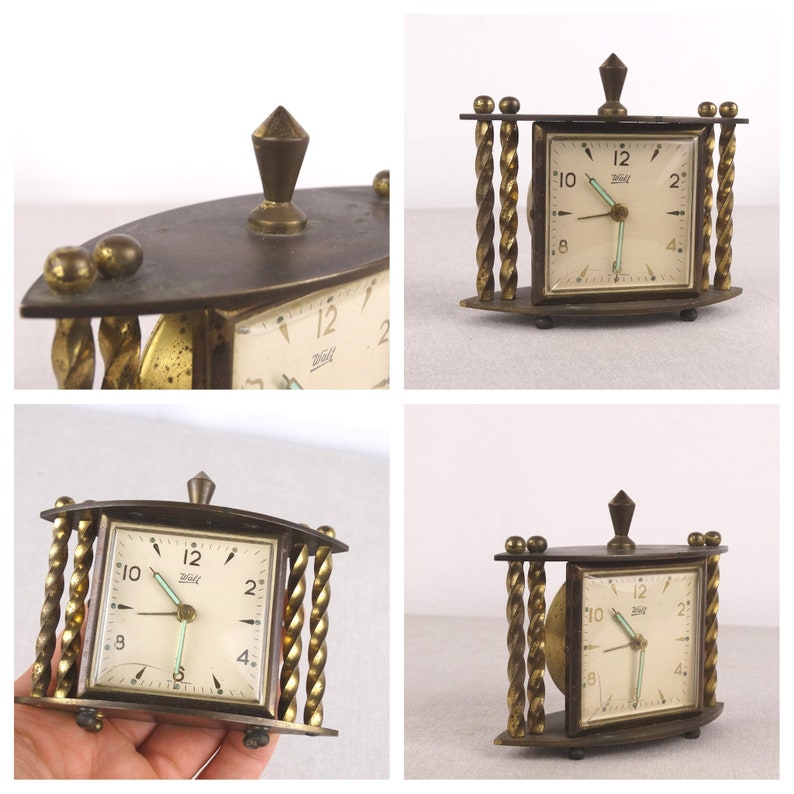 Vintage Walt Clock Brass Alarm Clock Old Clock Parts West - Etsy