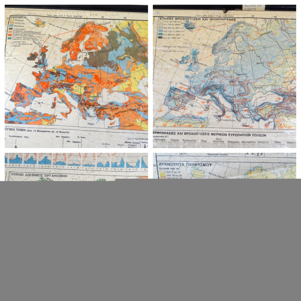 European Chart Geography School Chart Classroom Chart of - Etsy