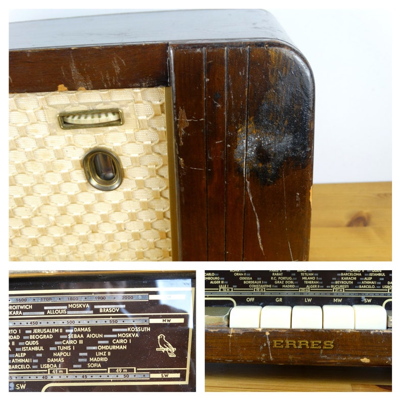 1950s, ERRES KY5553 for Parts, Tube Radio, Radio Receiver, Old ...
