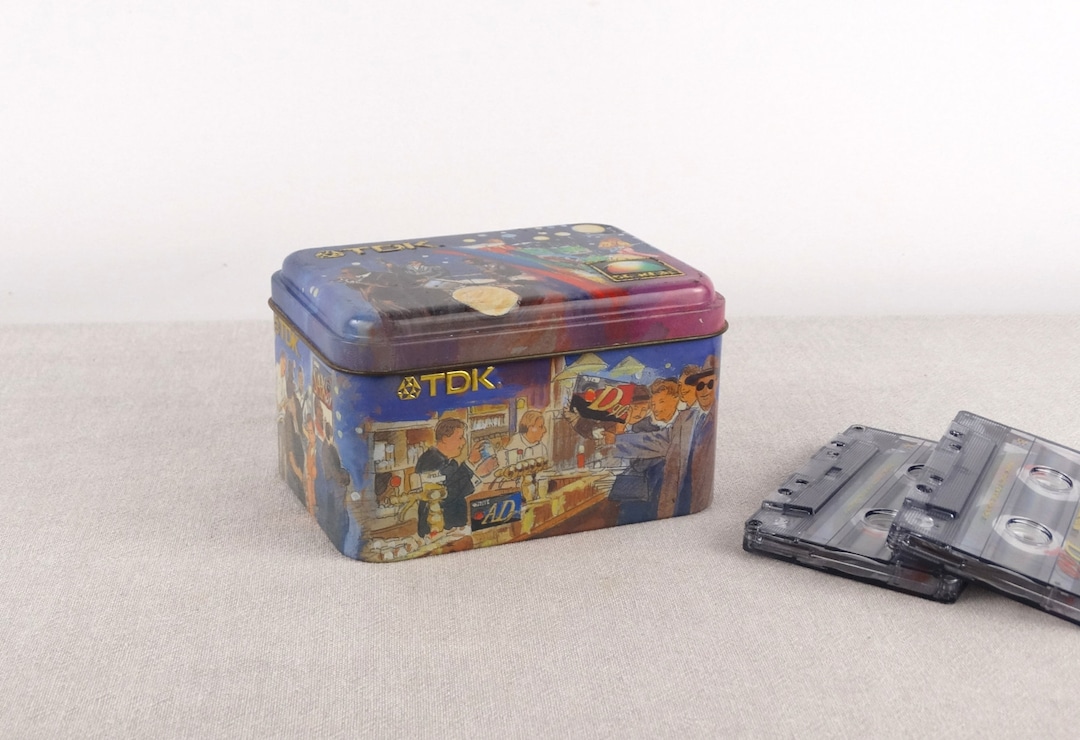 Vintage TDK Tape Storage Box, Cassette Holder, Tape Box Holder, Tape ...