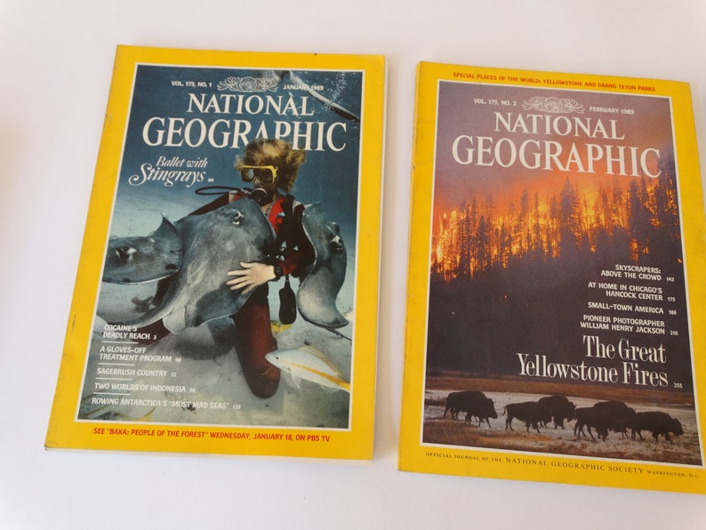 1989 National Geographic Magazine Nat Geo 1989 Nat Geo - Etsy