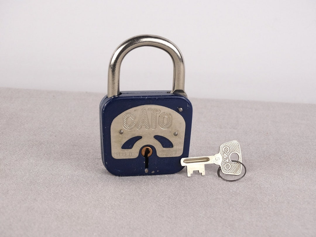 Large Cato Padlock, Working Padlock, Blue Padlock, Old Padlock, Lock ...