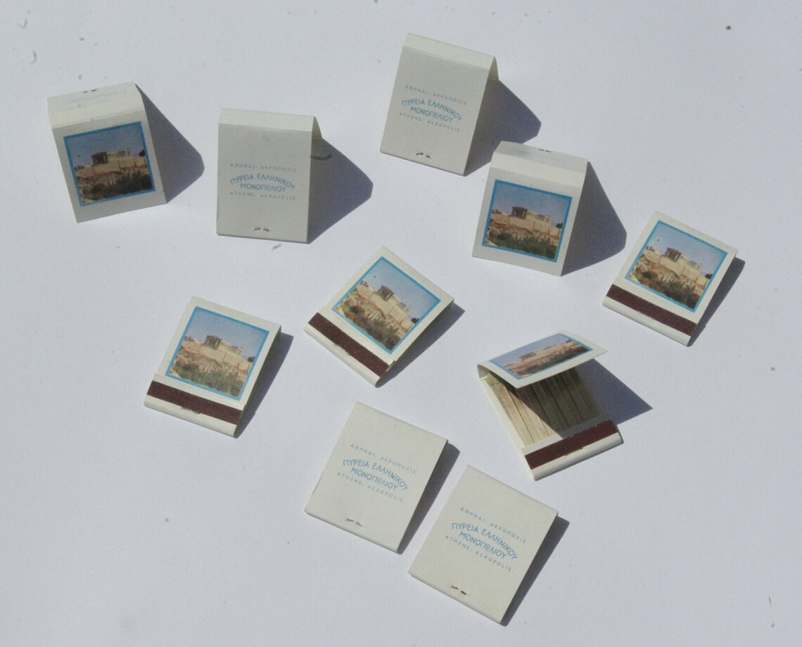Set of 10 Decorative Matchboxes Matchbox Art Acrpolis - Etsy