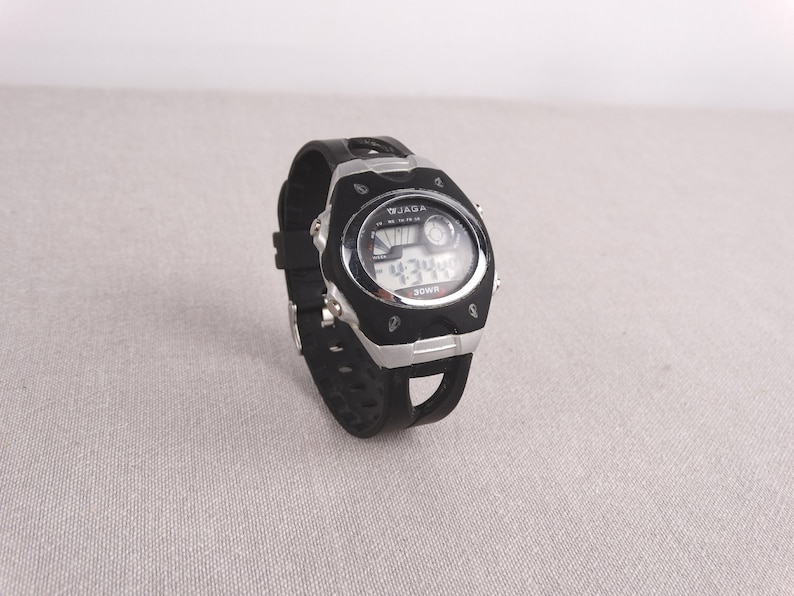 Vintage Jaga 30WR Digital Watch, Vintage Jaga Watch, Wrist Watch, Sport ...