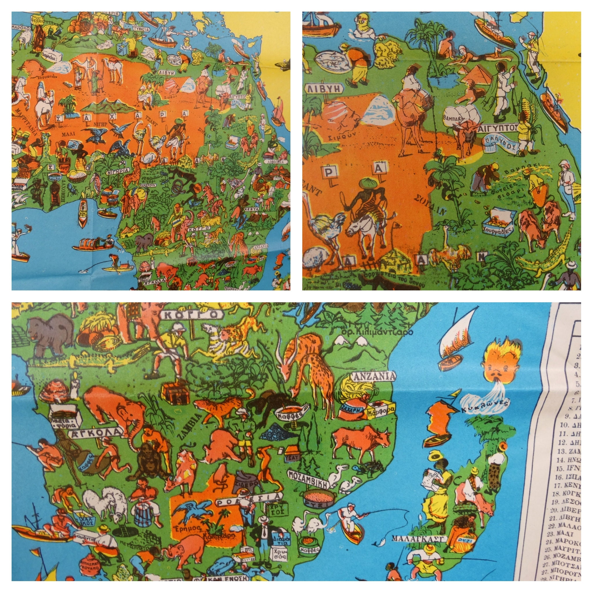 Africa Poster Chart African Chart Old Chart African | Etsy UK