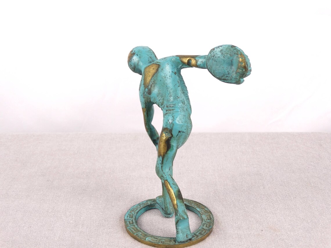Museum Replica, Discobolus, Discus Thrower, Greek Bronze Statue, Greek ...