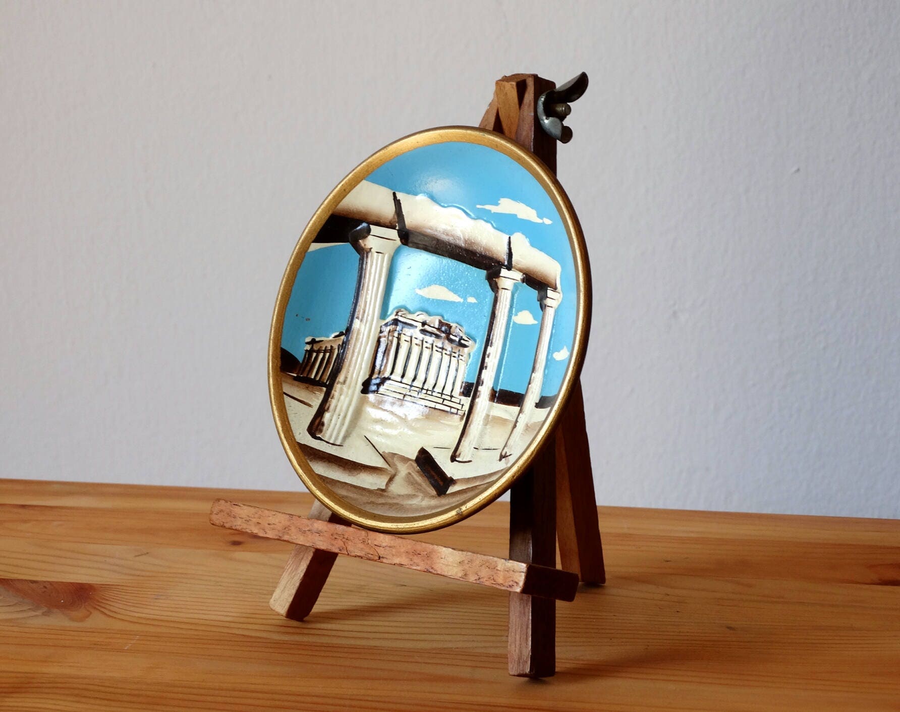 Ceramic Hanging Plate, Parthenon, Ancient Greece Decor, Ceramic Wall ...